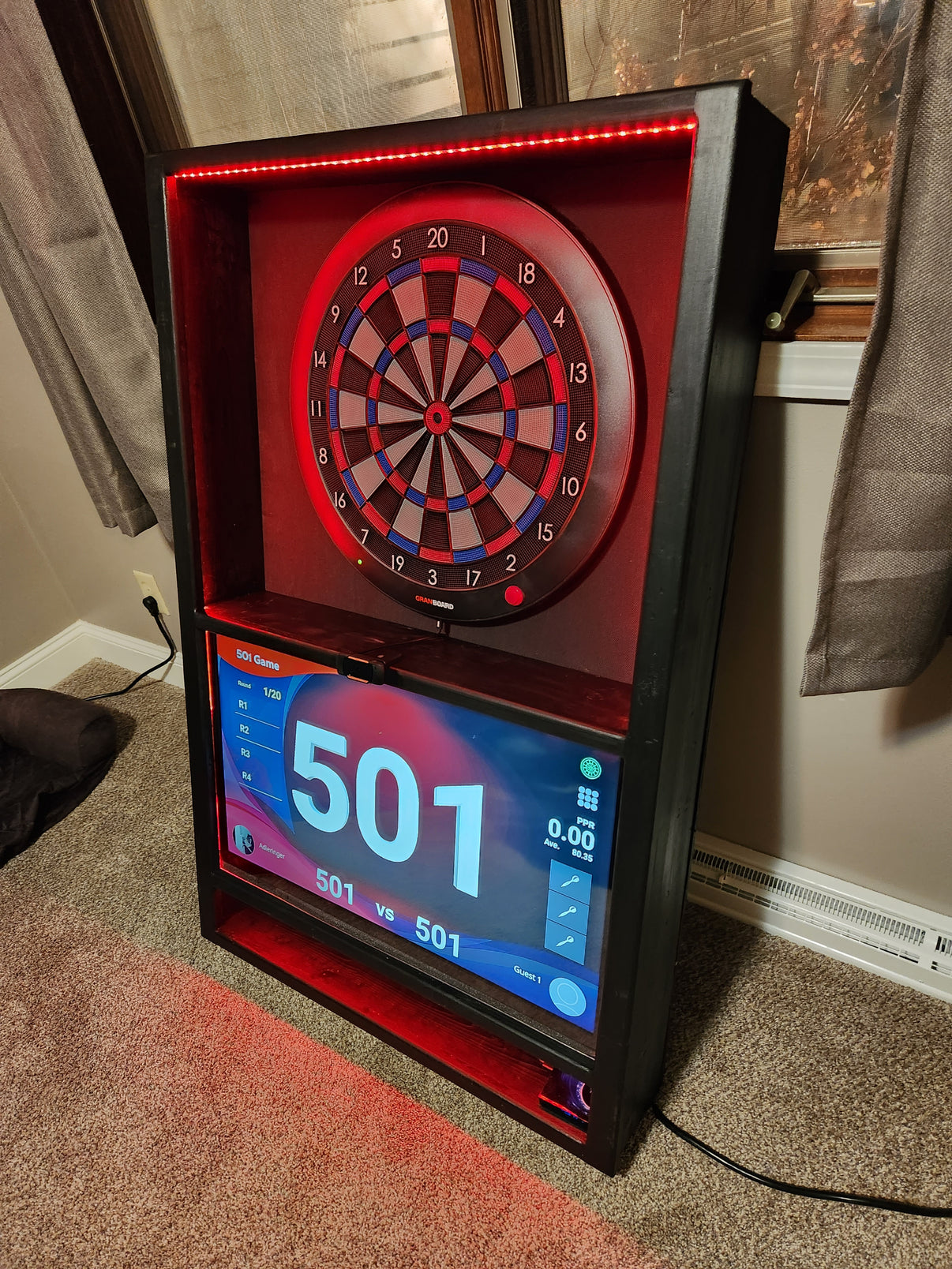 Maverick XL Custom Dart Board Cabinet – Dart Cabinet Design